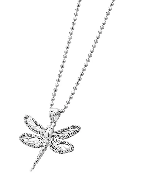 Lagos Sterling Rare Wonders Dragonfly Pendant Necklace