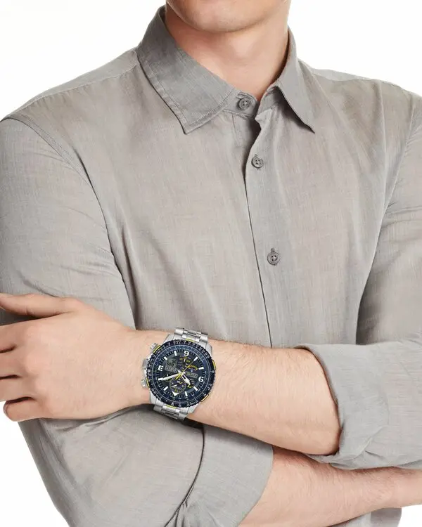 Citizen Promaster Skyhawk A-t Eco-drive 46mm Chronograph Watch - Black/silver