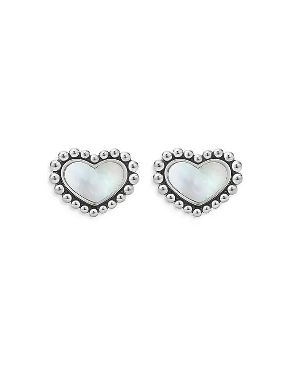 Lagos Sterling Maya Mother Of Pearl Stud Earrings - Silver