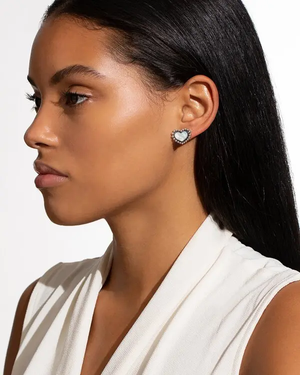 Lagos Sterling Maya Mother Of Pearl Stud Earrings