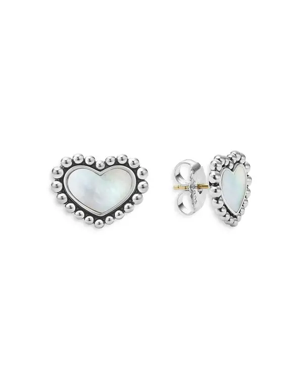 Lagos Sterling Maya Mother Of Pearl Stud Earrings