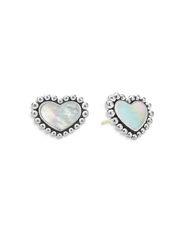 Lagos Sterling Maya Mother Of Pearl Stud Earrings