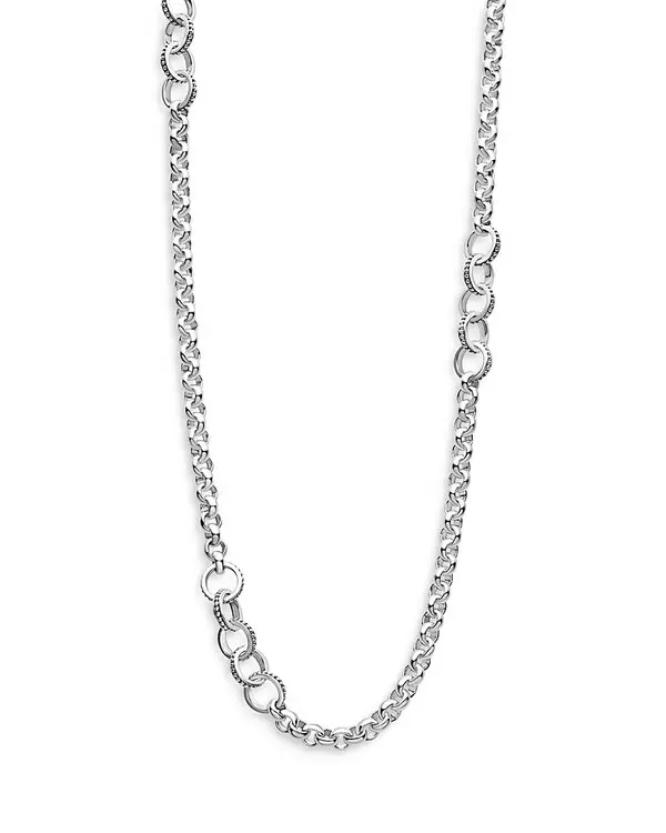 Lagos Sterling Caviar Station Necklace - Silver