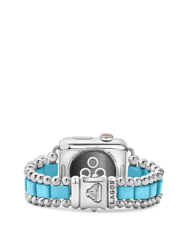 Lagos Smart Caviar Apple Watch Bracelet - Blue/silver