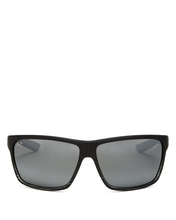 Maui Jim Polarized Square Sunglasses - Black/gray