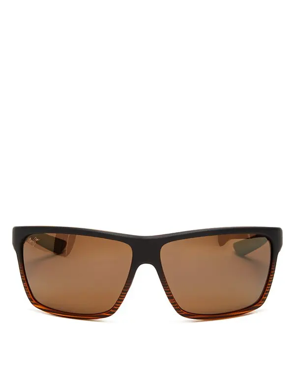 Maui Jim Polarized 64mm Square Sunglasses - Brown