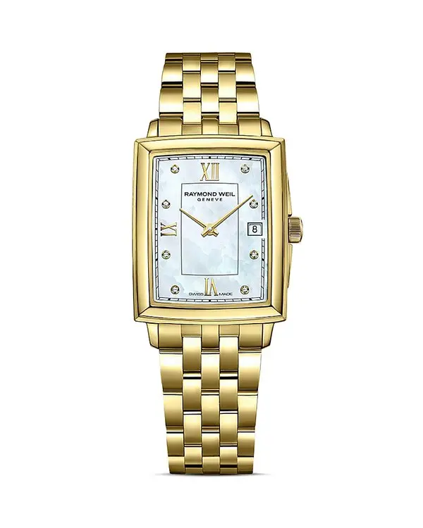 RAYMOND WEIL Toccata Watch, 26x35mm - Gold/white