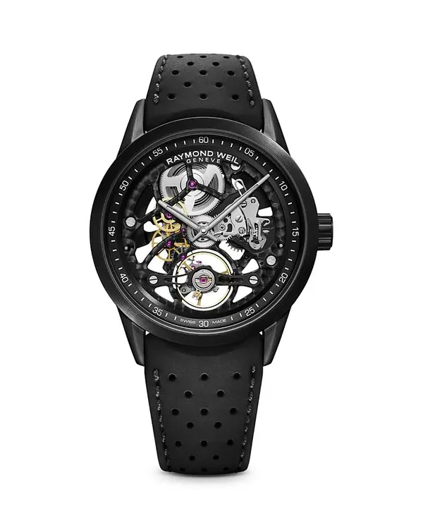 RAYMOND WEIL Freelancer Skeleton Watch, 42mm - Black