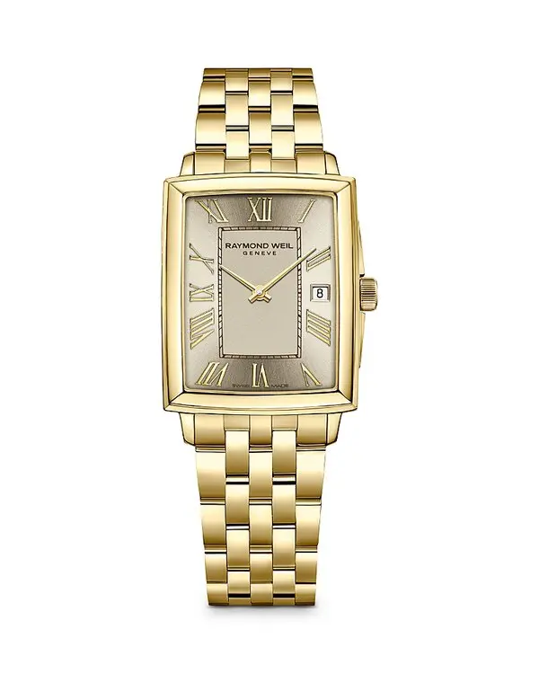 RAYMOND WEIL Tone Rectangular Watch, 23mm - Gold