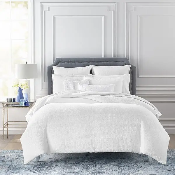 SKY Textured Matelasse Duvet Cover Set, King Exclusive - White