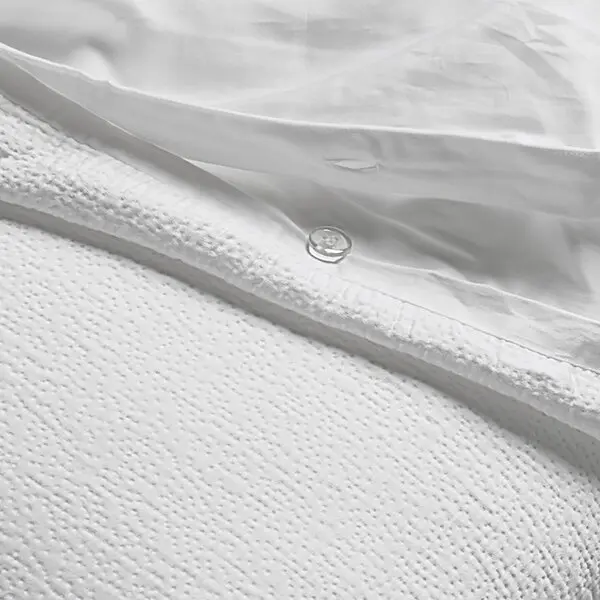SKY Textured Matelasse Duvet Cover Set, King Exclusive - White