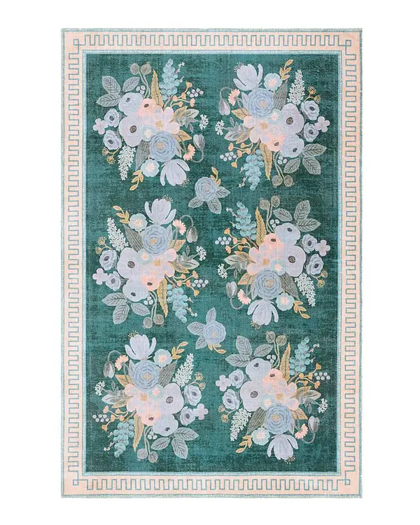 RIFLE PAPER CO. Jardin Jad-01 Area Rug, 7'10 X 9'6 - Emerald