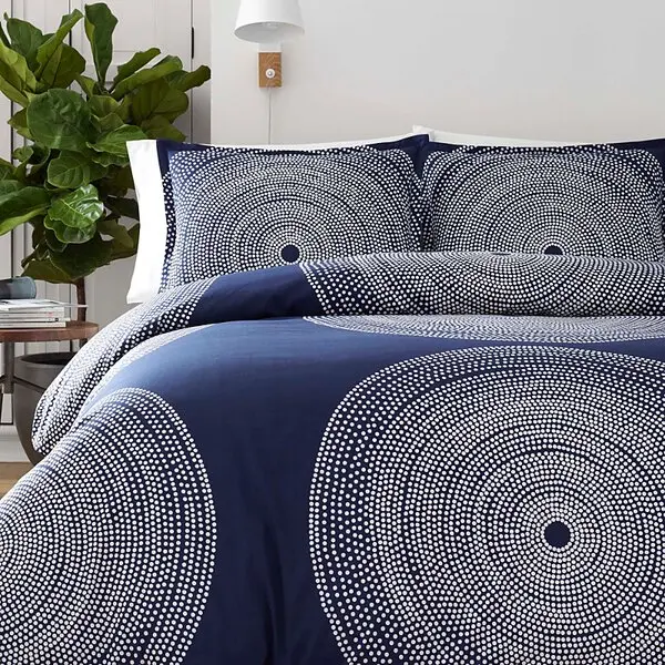 Marimekko Fokus Comforter Set, King - Open Navy