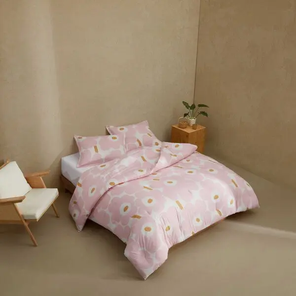 Marimekko Unikko Comforter Set, Full/queen - Light Pink