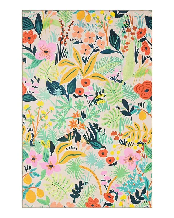 RIFLE PAPER CO. Veranda Vrn-02 Area Rug, 5' X 7'6 - Cream