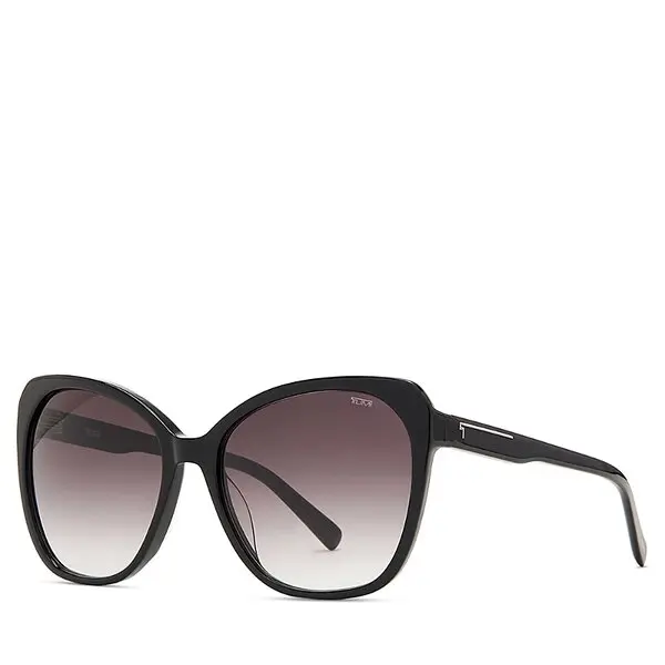 Tumi 502 Square Gradient Sunglasses - Black/brown Gradient