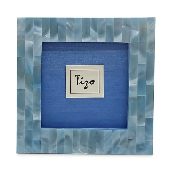TIZO Mother Of Pearl 3 X 3 Picture Frame - Blue