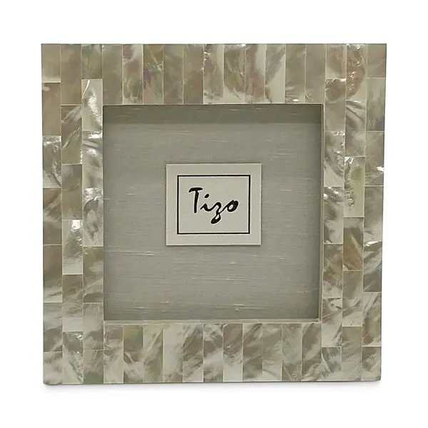 TIZO Mother Of Pearl 3 X 3 Picture Frame - Gray