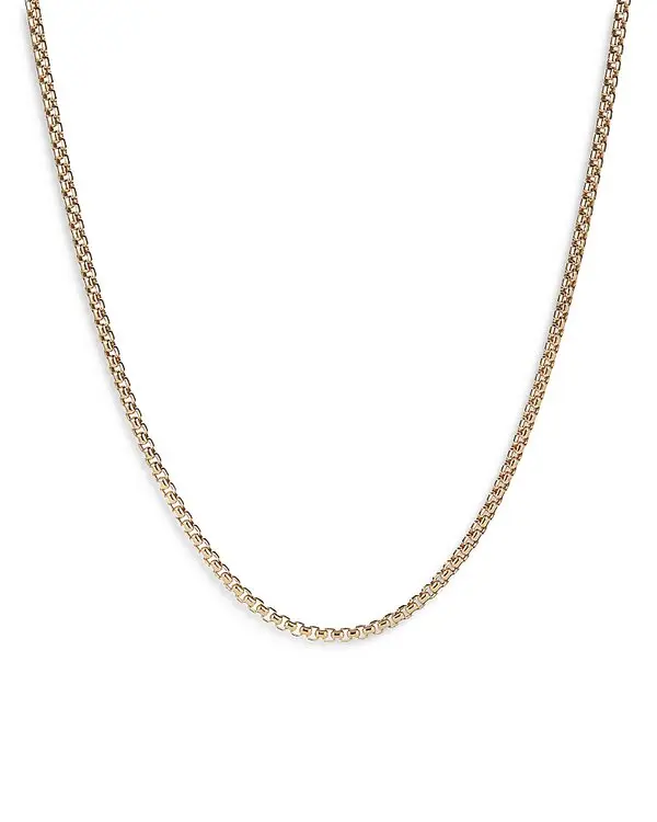 David Yurman 18k Yellow Small Box Chain Necklace - Gold