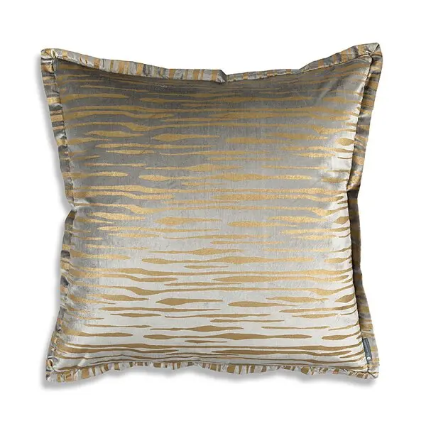 LILI ALESSANDRA Zara European Pillow - Light Gray/gold