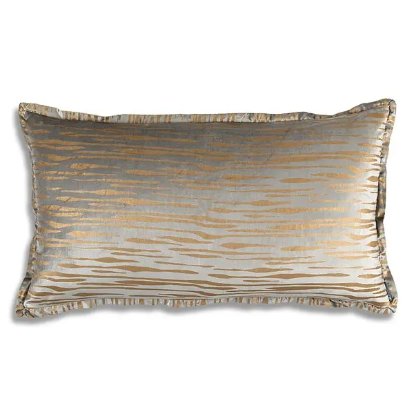 LILI ALESSANDRA Zara King Pillow - Light Gray/gold
