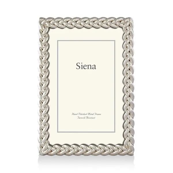 SIENA Braid Frame, 5 X 7 - Silver