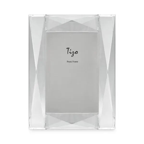 TIZO Clear Pyramid Diamond Crystal Glass 4 X 6 Picture Frame - No Color