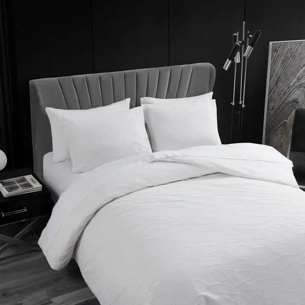 Vera Wang Abstract Crinkle Duvet Cover Set, Queen