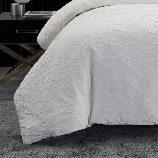Vera Wang Abstract Crinkle Duvet Cover Set, Queen