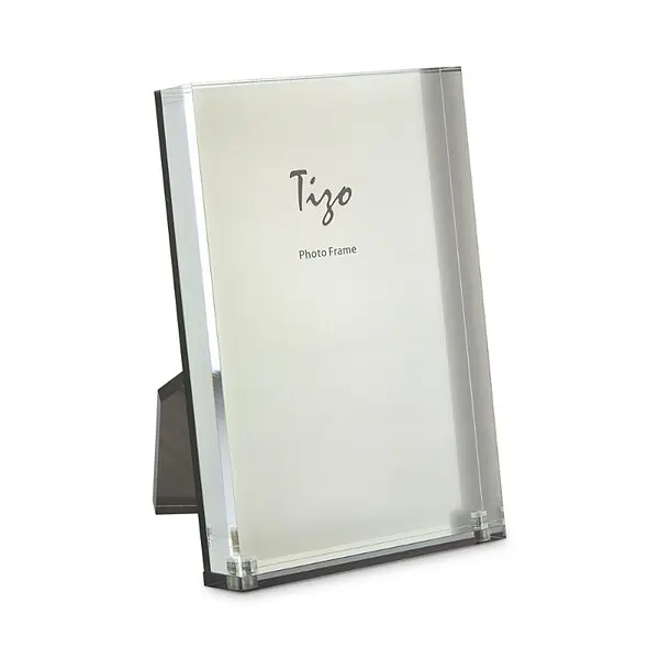 TIZO Lucite Frame With Easel, 4 X 6 - Silver