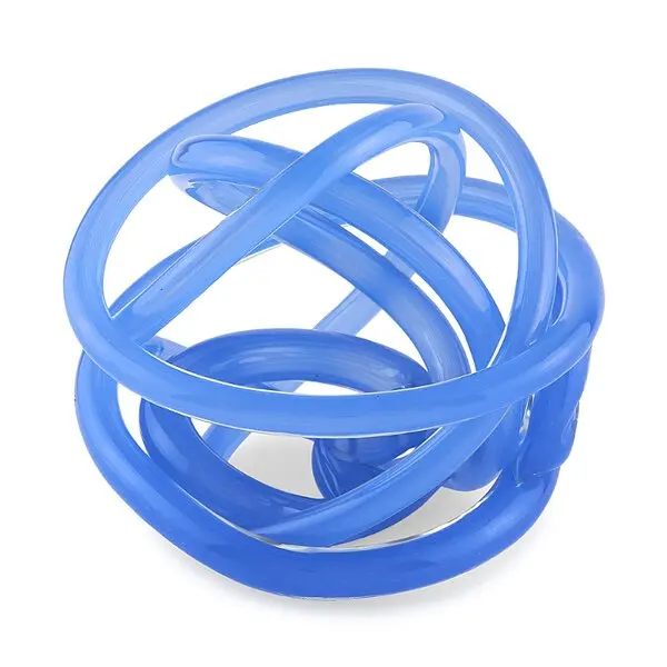TIZO Handblown Decorative Glass Knot - Blue