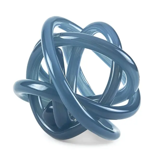 TIZO Handblown Decorative Glass Knot - Smokey Blue