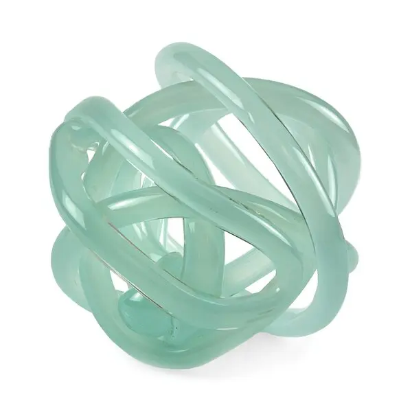 TIZO Handblown Decorative Glass Knot - Turquoise