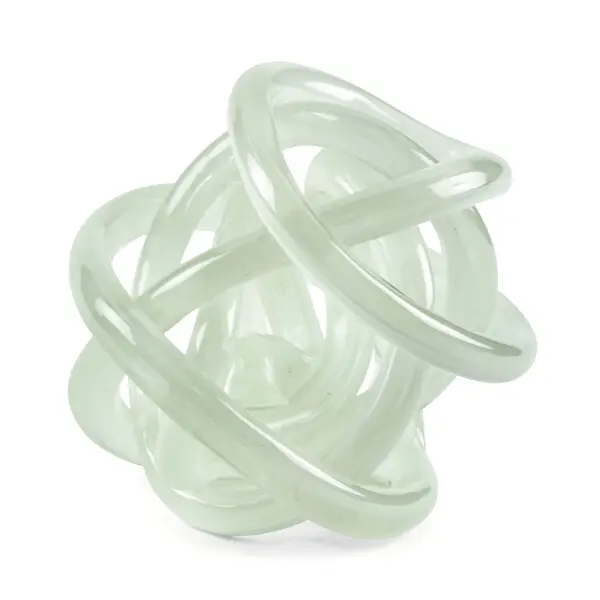 TIZO Handblown Decorative Glass Knot - White