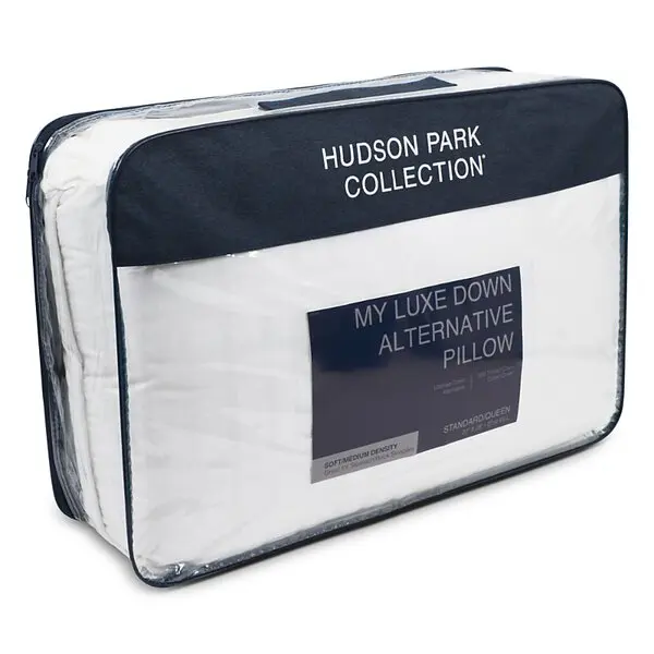 HUDSON PARK COLLECTION My Luxe Asthma & Allergy Friendly Soft/medium Density Down Alternative Pillow, Standard/queen Exclusive - White