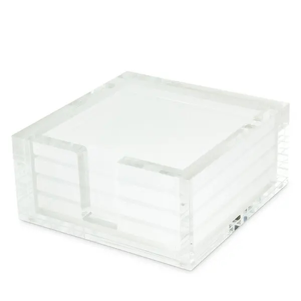 TIZO Design Lucite Coasters, Set Of 4 - White