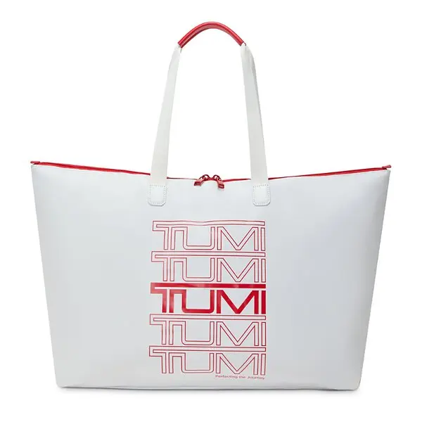 Tumi Voyageur Just In Case Large Zip Tote Bag - White/red