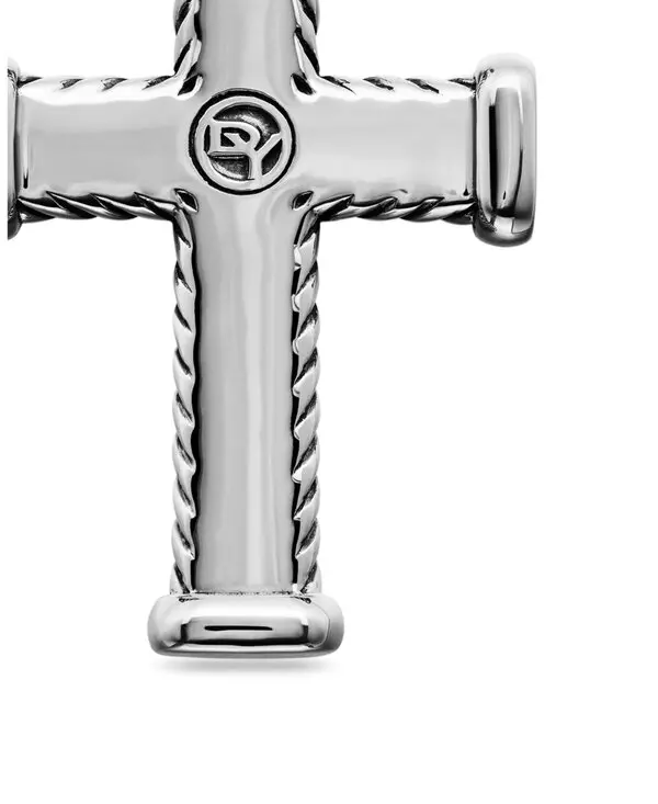 David Yurman Chevron Cross Pendant - Black/silver