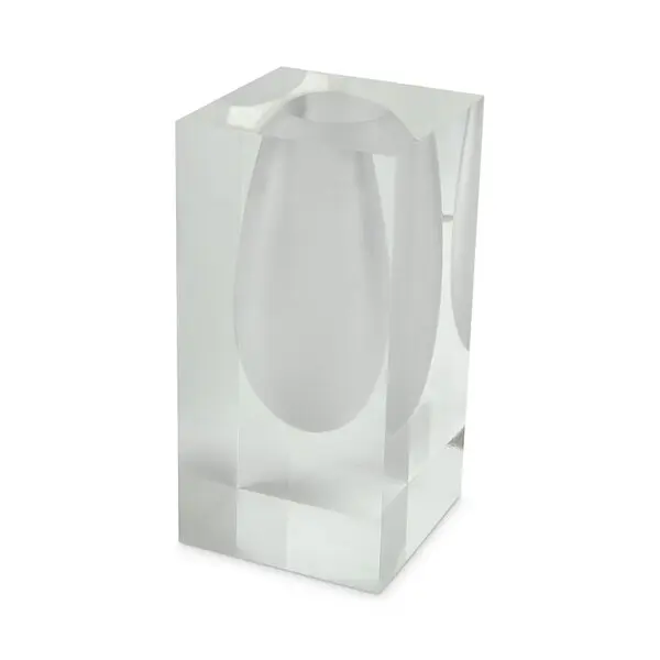 TIZO Design Lucite Frosted Vase - White