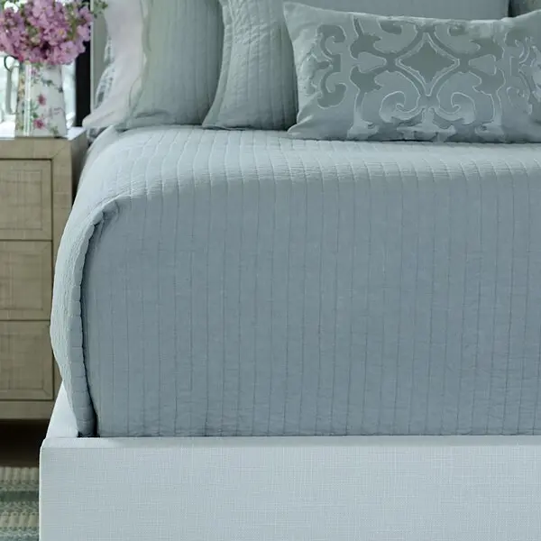 LILI ALESSANDRA Tessa Quilted Coverlet, King - Sky