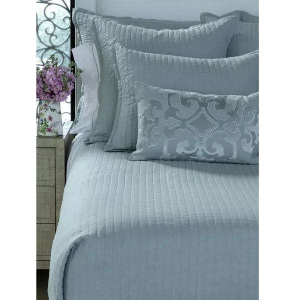 LILI ALESSANDRA Tessa Quilted Coverlet, King - Sky