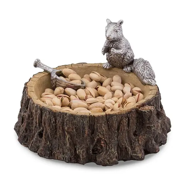 VAGABOND HOUSE Standing Squirrel Nut Bowl - Silver