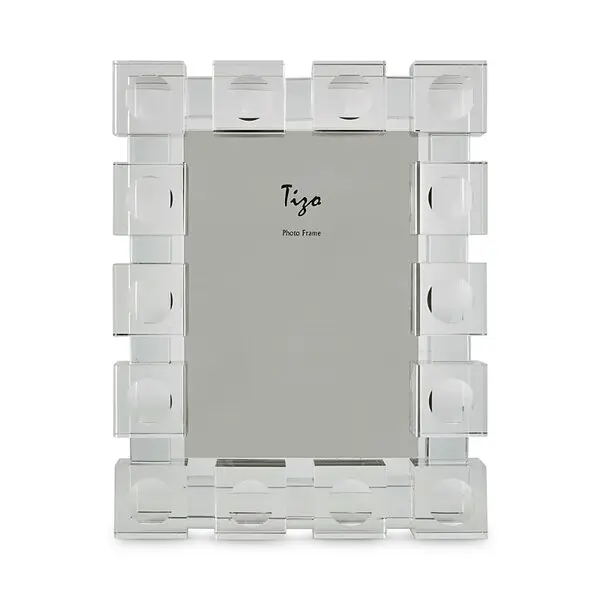 TIZO Clear Cubes Crystal Glass 5 X 7 Picture Frame - No Color