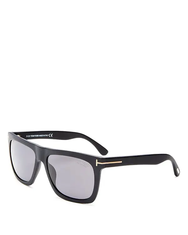 TOM FORD Morgan Polarized Square Sunglasses 57mm - Black/smoke