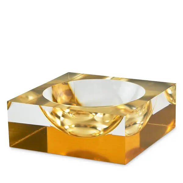 TIZO Design Lucite Clear Bowl - Gold
