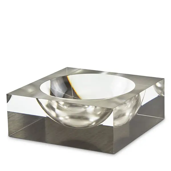 TIZO Design Lucite Clear Bowl - Silver