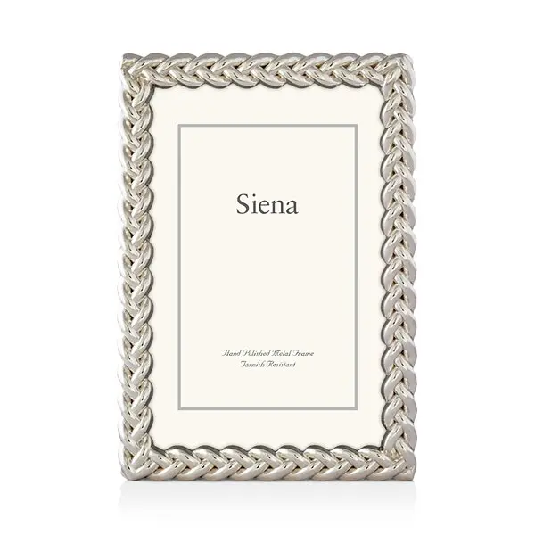 SIENA Tizo Silver Braid Frame, 8 X 10 - No Color