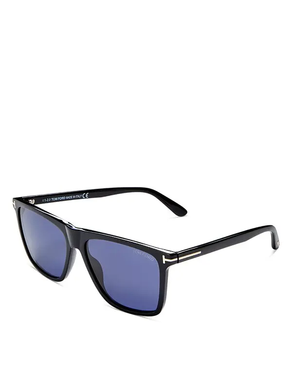TOM FORD Fletcher Square Sunglasses - Black/blue