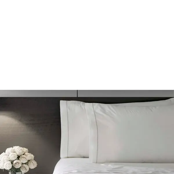 Vera Wang Solid Cotton Percale Sheet Set, Queen