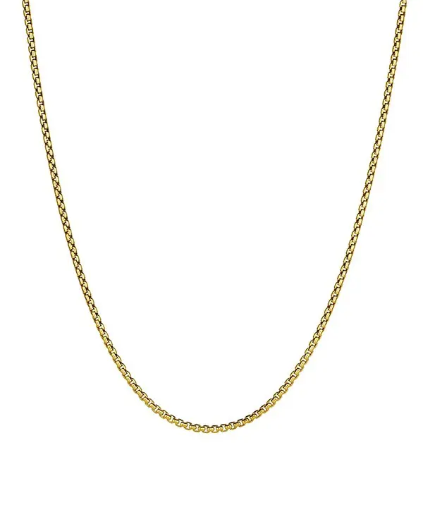 David Yurman 18k Yellow Small Box Chain Necklace - Gold